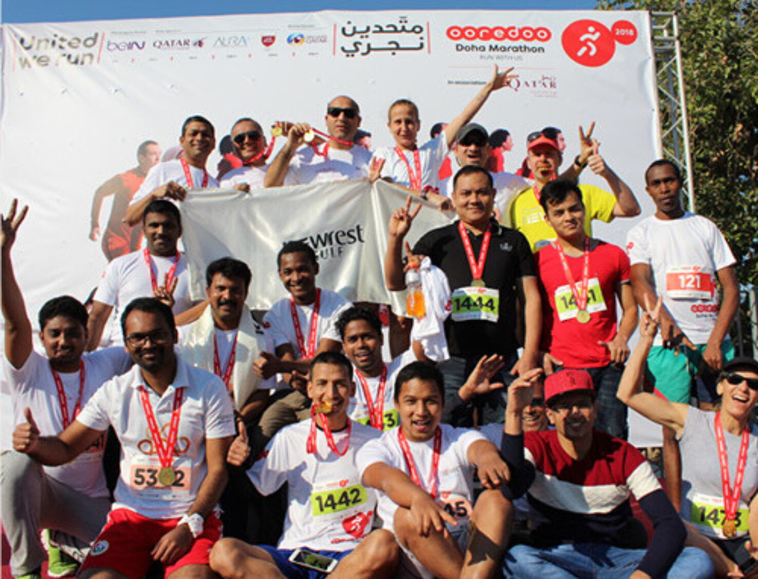 Les équipes de Newrest Gulf ont couru le Marathon de Doha - Newrest Media